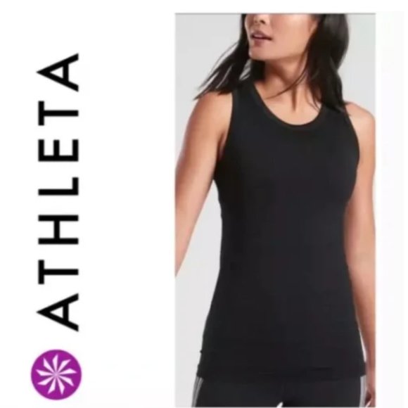 Athleta | Tops | Athleta Black Ribbed Tank Top 247 | Poshmark